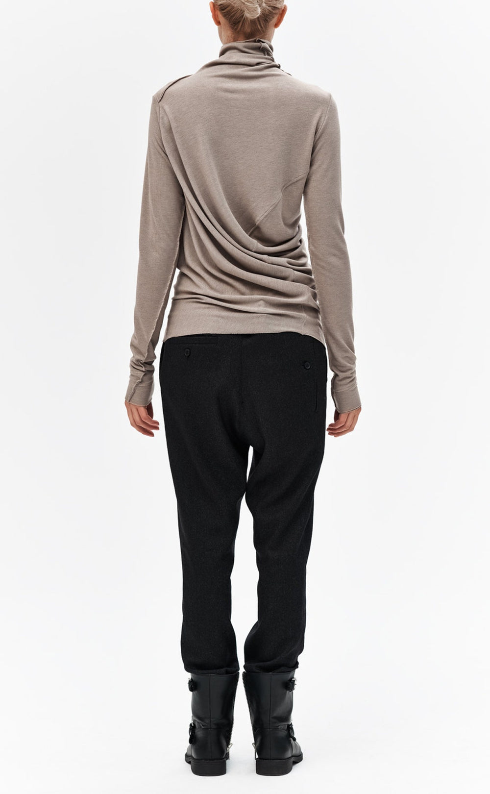 DRAPED TURTLENECK TOP